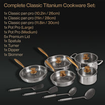 Complete Classic Titanium Cookware Set (14 Piece) – Taima