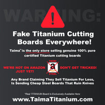 Taima™ Titanium Cutting Board | The Only Certified & Official Titanium